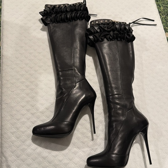 Gianmarco Lorenzi | Shoes | Gianmarco Lorenzi Couture Leather Boots ...